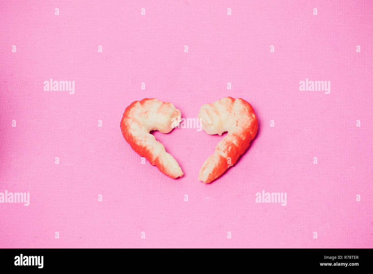 red shrimp white love Stock Photo - Alamy