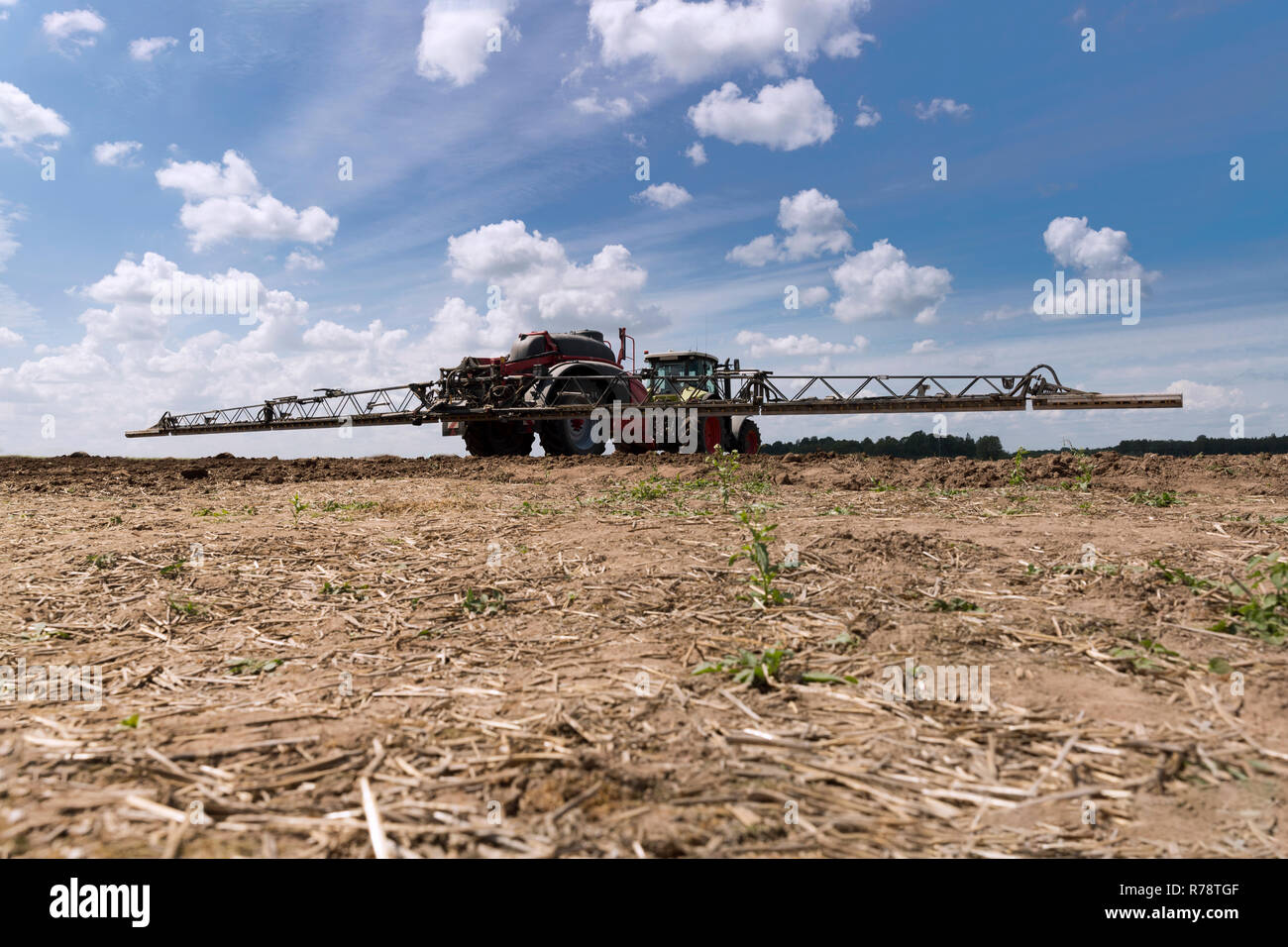 Machine for spraying pesticides and herbicides in the field against ...