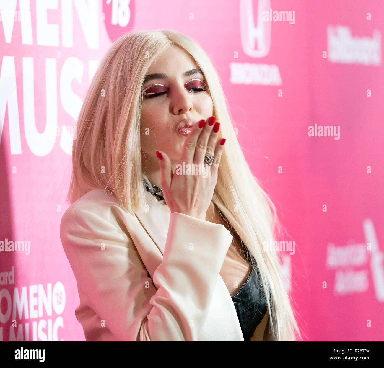 Ava Max Attends Billboards 13th Annual Women In Music Gala At Pier 36
