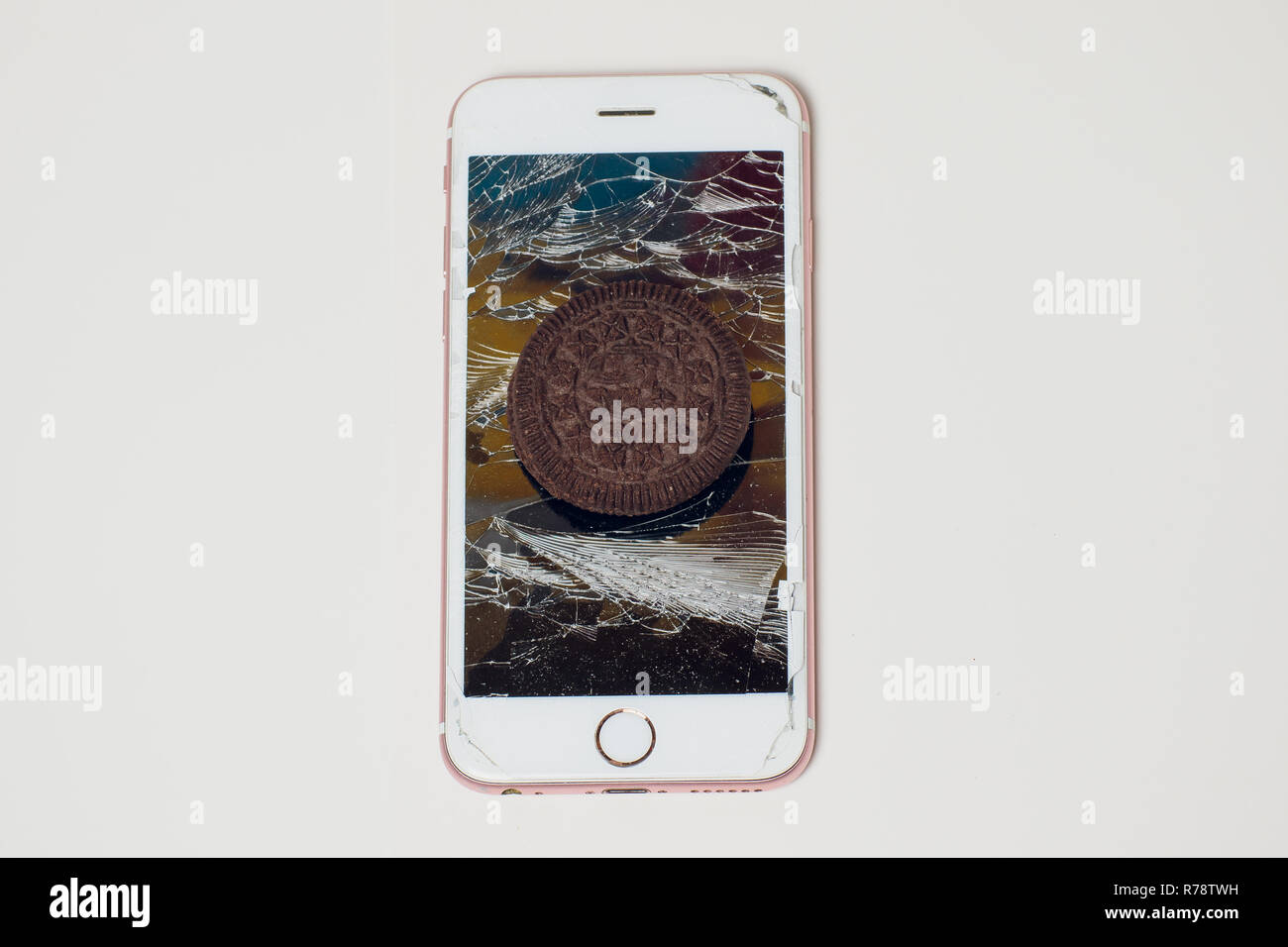 mobile phone cookies Stock Photo - Alamy