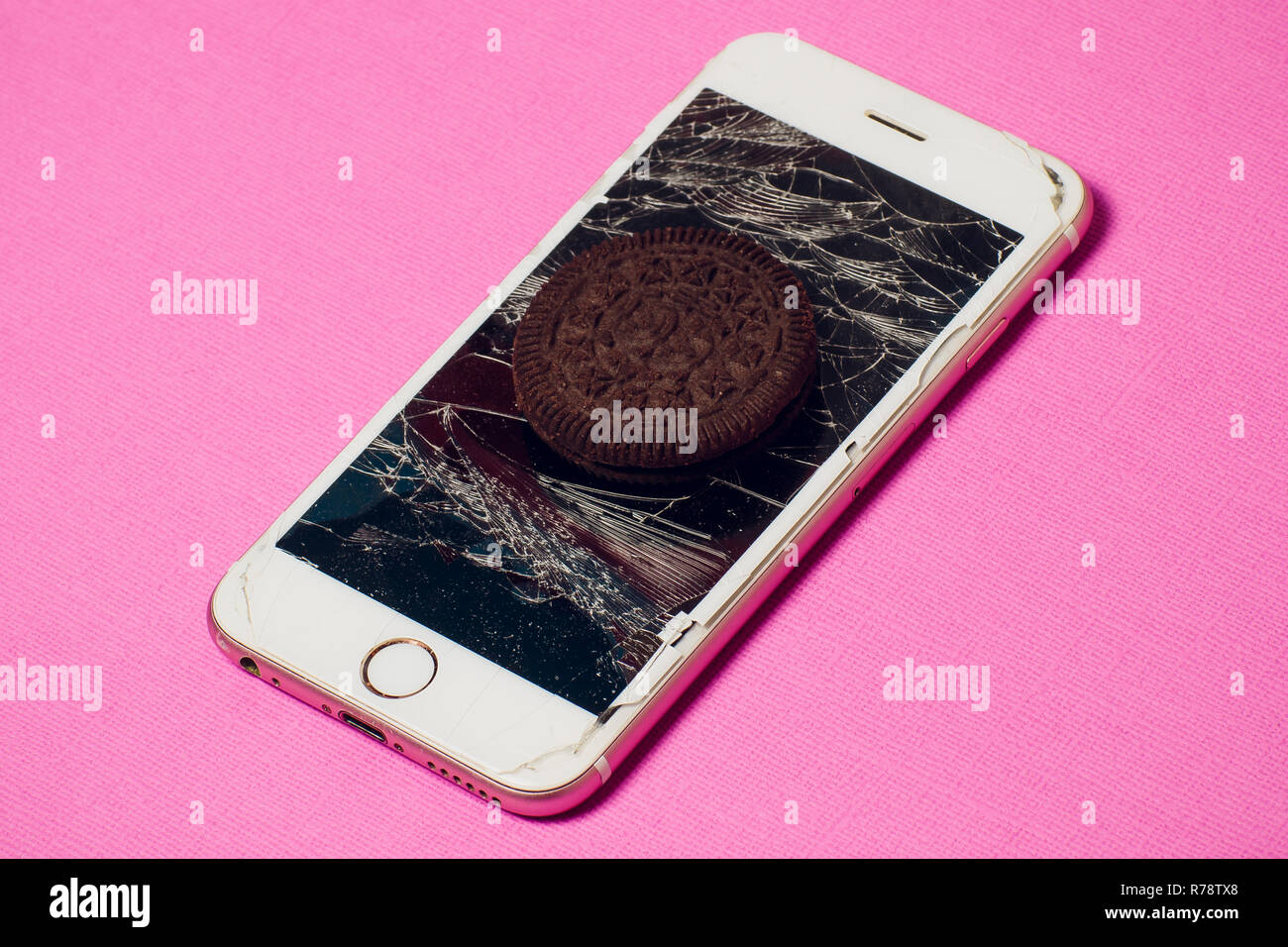 mobile phone cookies Stock Photo - Alamy