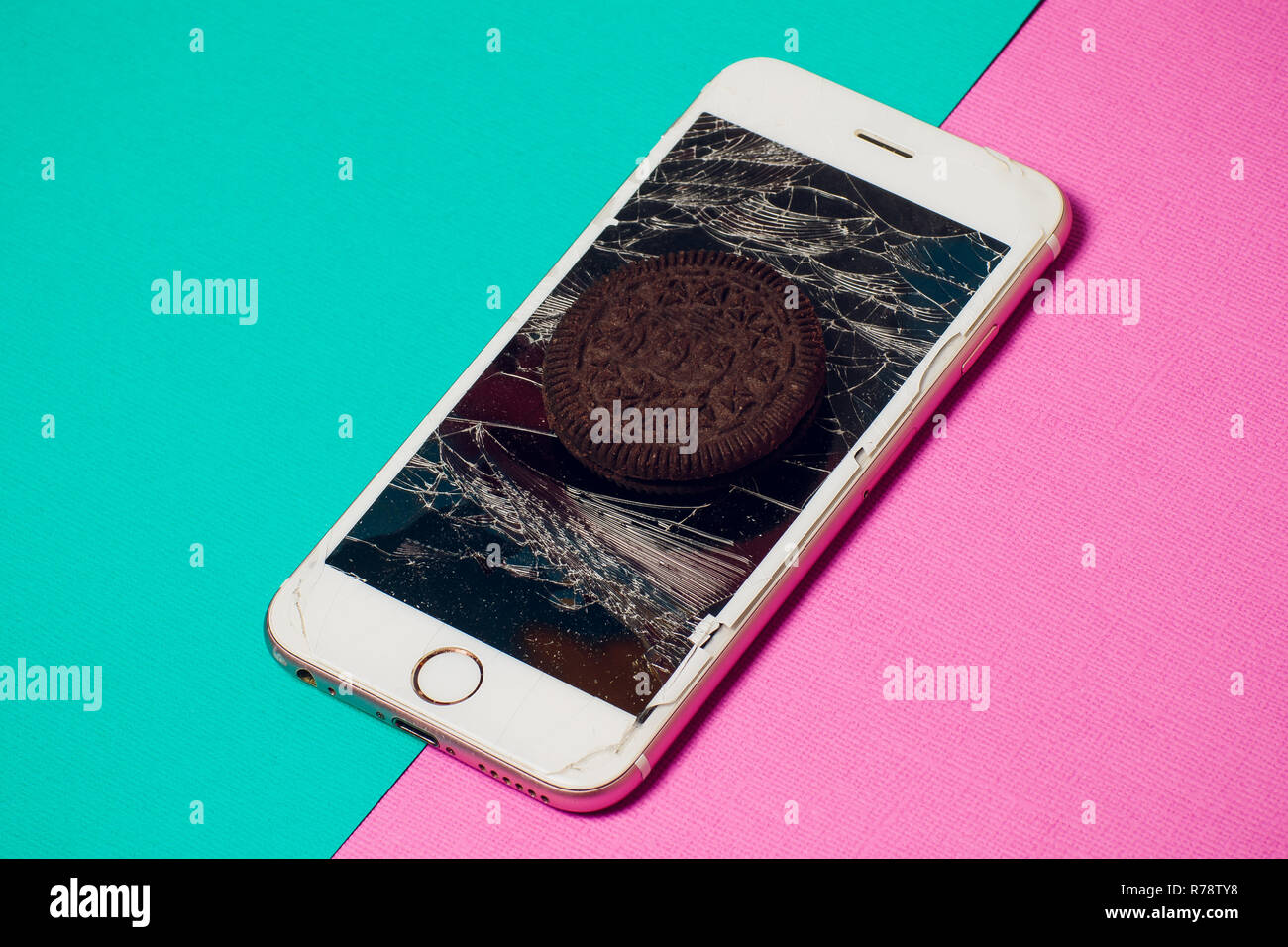 mobile phone cookies Stock Photo - Alamy