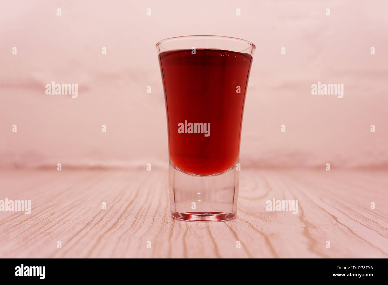 Cocktail collection: Two layered shot. Isolated on white background ...