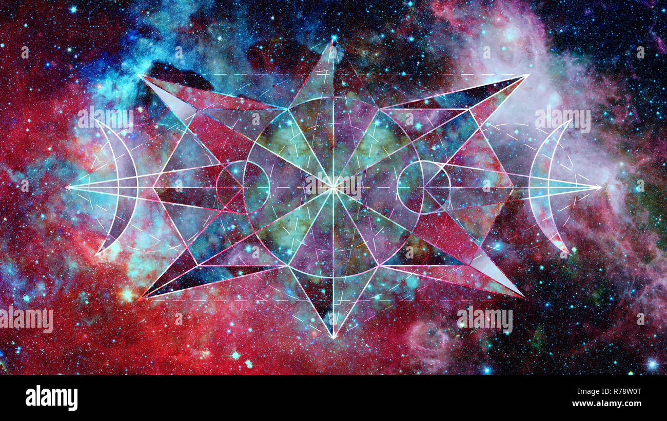Abstract cosmos geometric background. Elements of this image furnished ...