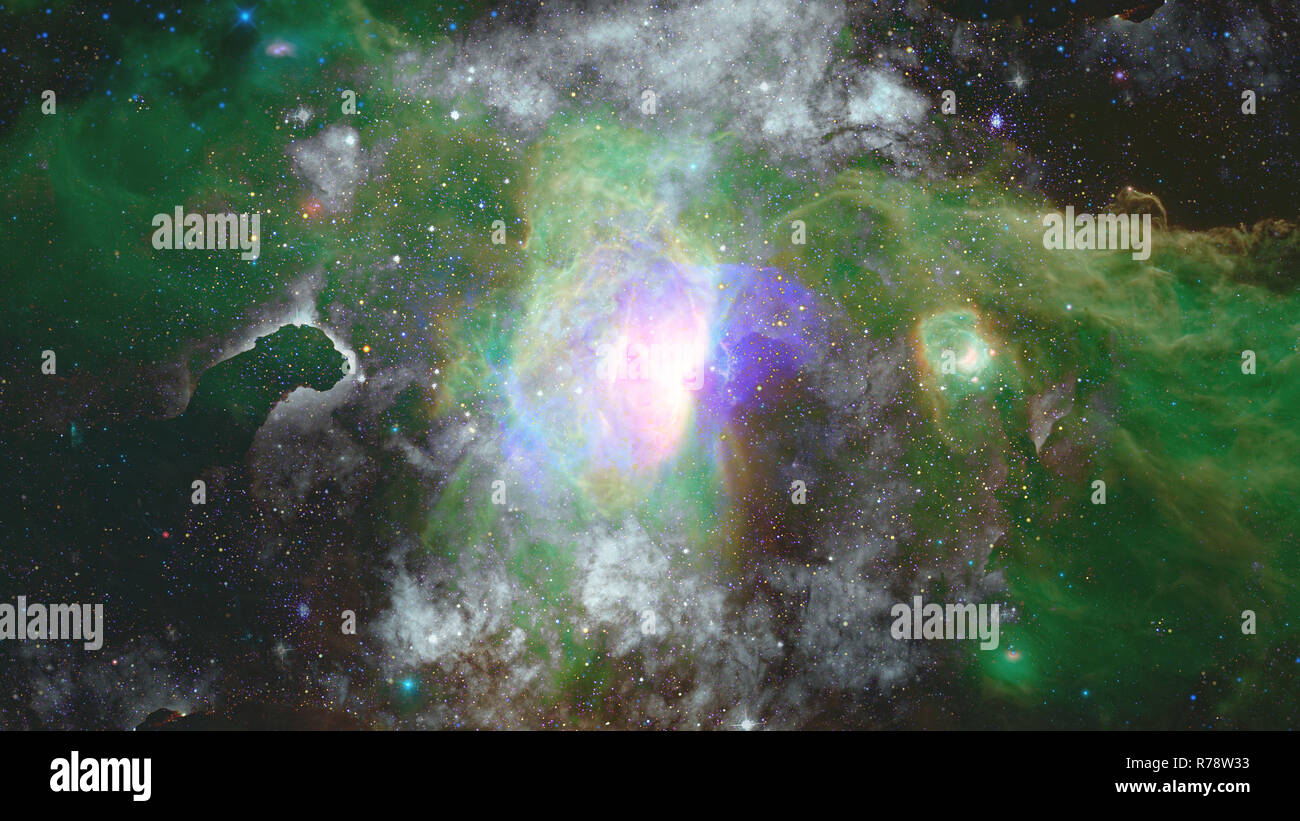Nebula and stars in deep space. Elements of this image furnished by ...