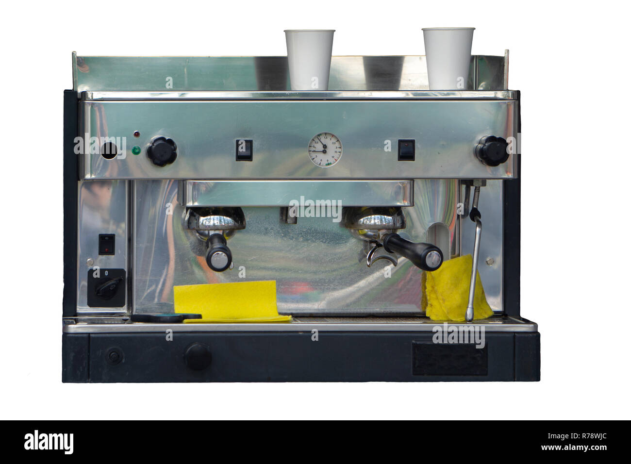 coffee maker isolated on a white background Stock Photo - Alamy