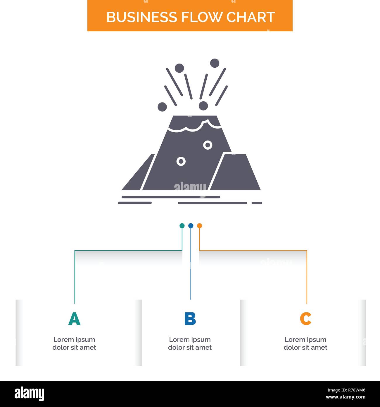 disaster, eruption, volcano, alert, safety Business Flow Chart Design ...
