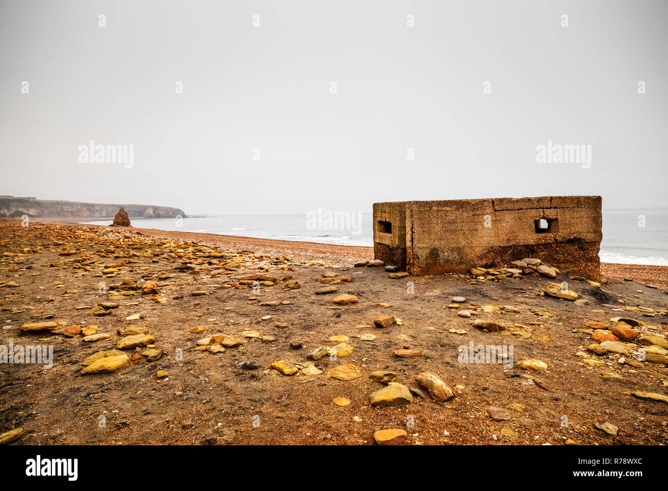 Concrete ww2 beach fortification hi-res stock photography and images ...