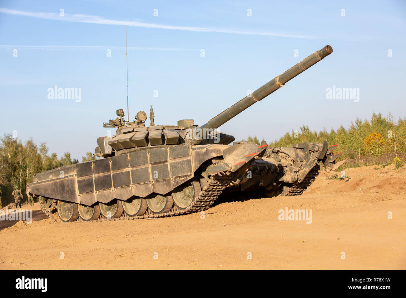 Military tank. Military concept. Tank on exercises Stock Photo - Alamy