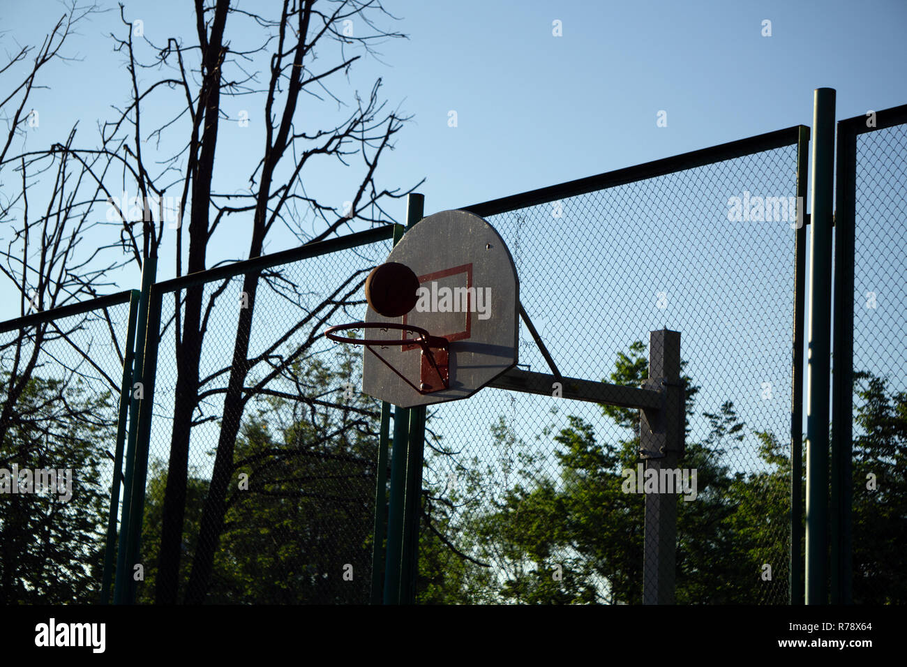 shoot hoops after the shooting magic and the black background Stock ...