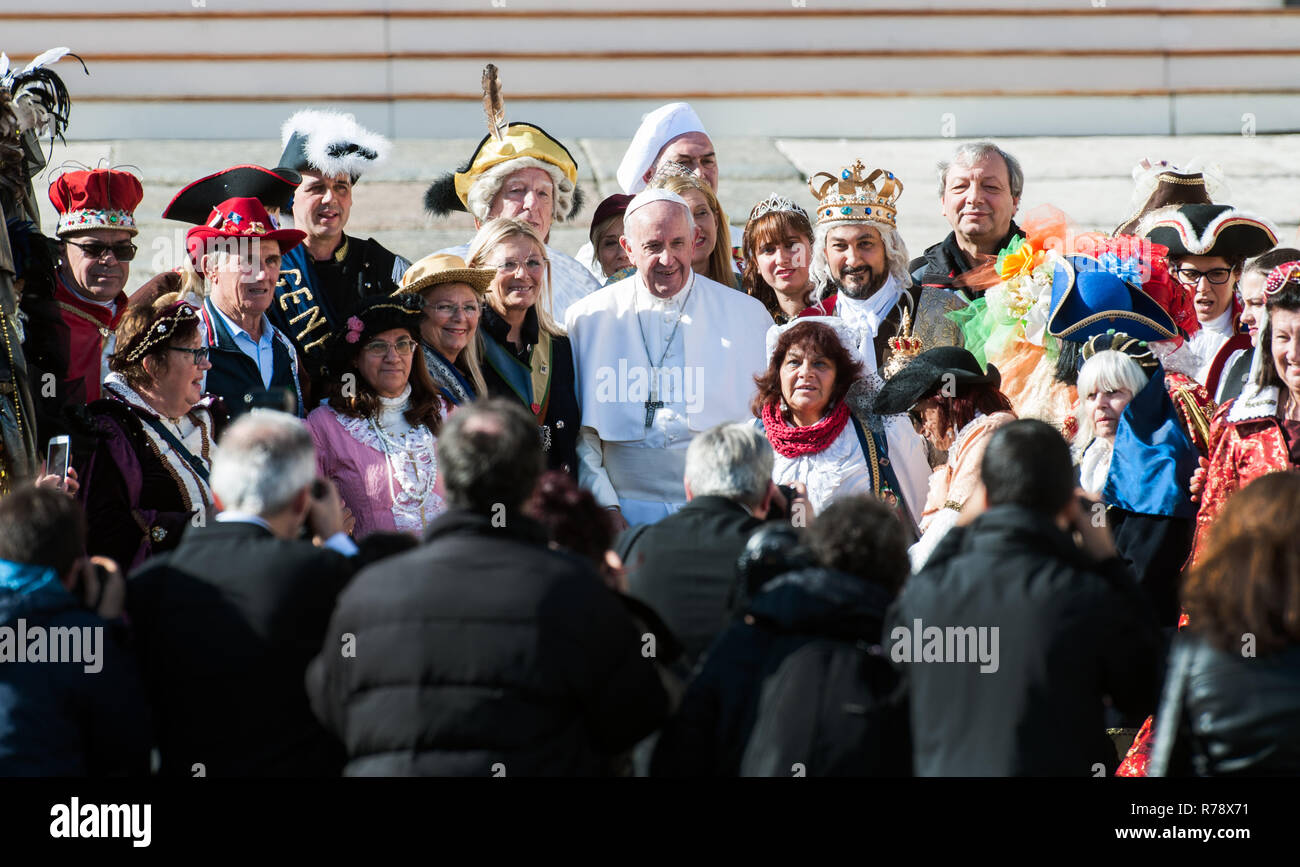 Pope Francis attends the weekly general audience in St. Peter's square ...