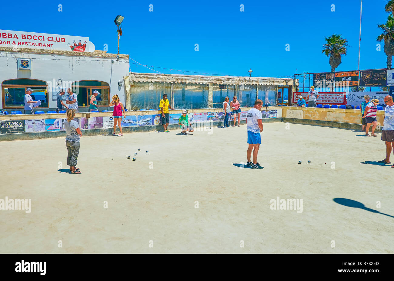 Maltese game boules bocci malta hi-res stock photography and images - Alamy