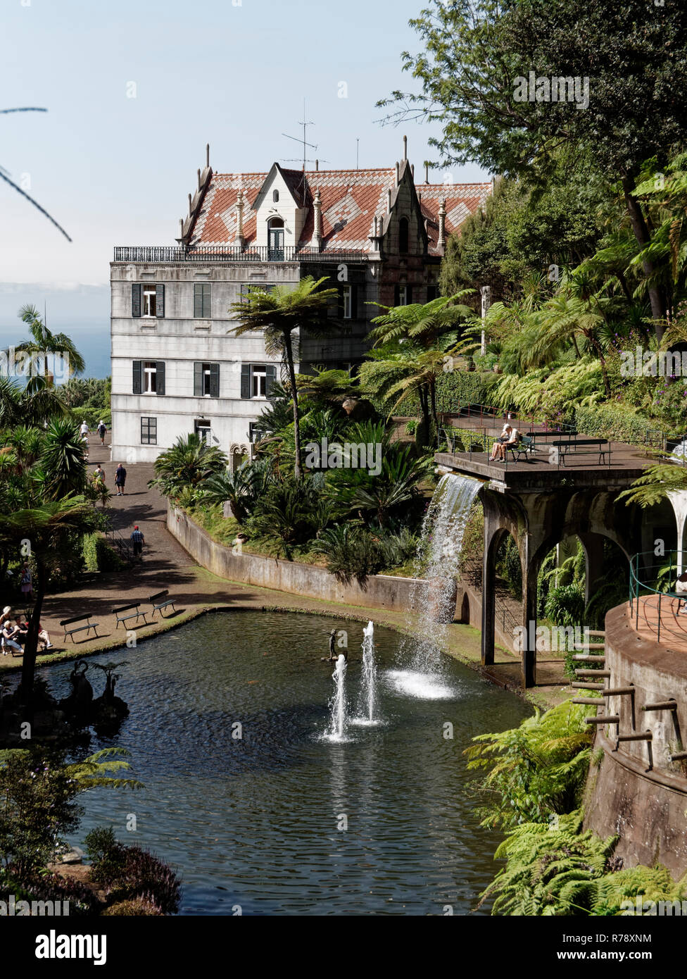 The stunning botanical gardens of the Monte Palace high above Funchal ...