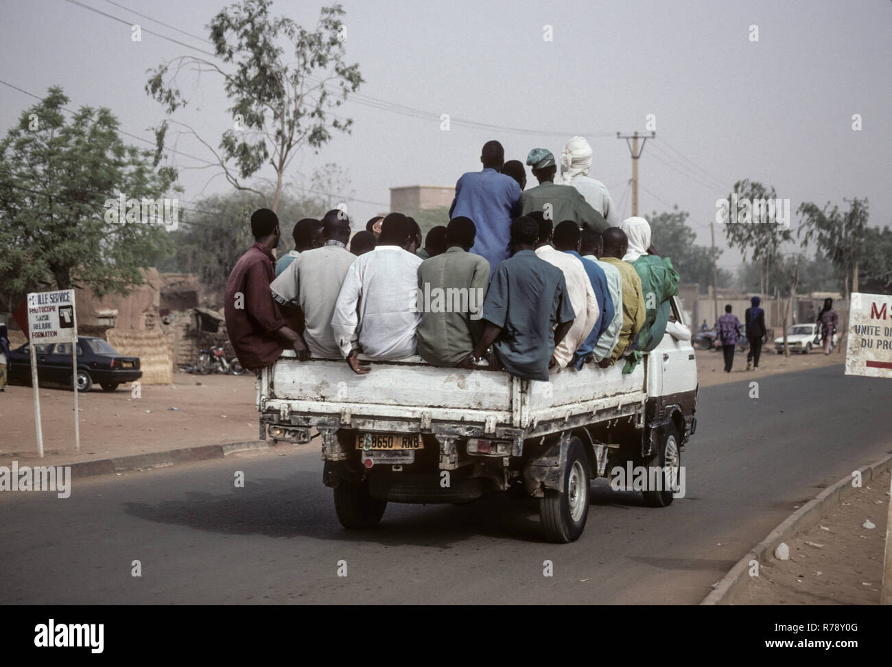 Niamey, Niger. Road Safety on Public Transport, No Seat Belts Stock ...