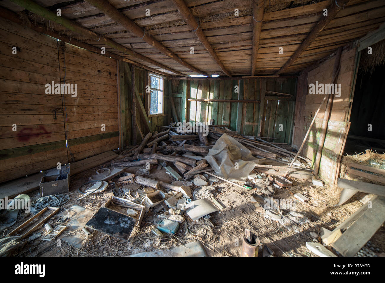 old wooden countryside house architecture details and elements of ...