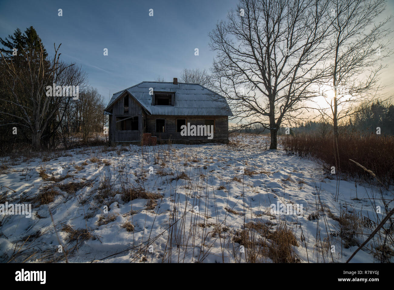 old wooden countryside house architecture details and elements of ...