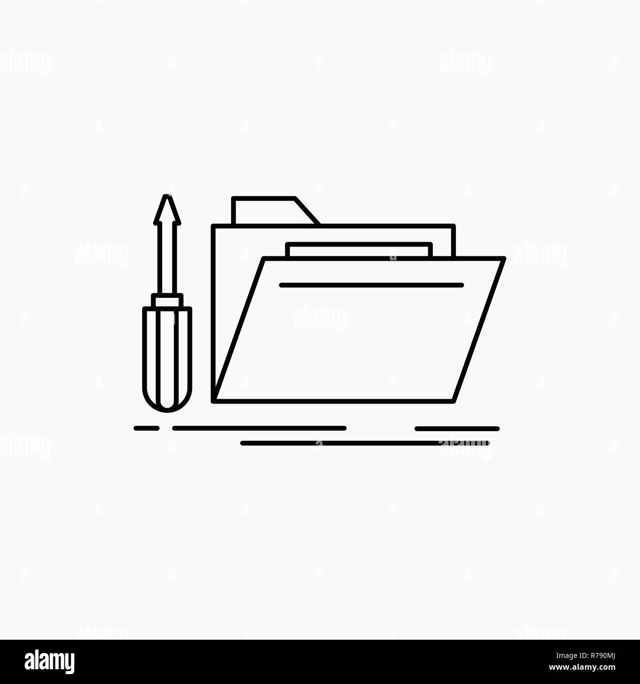 3d illustration folder icon wrench hi-res stock photography and images ...