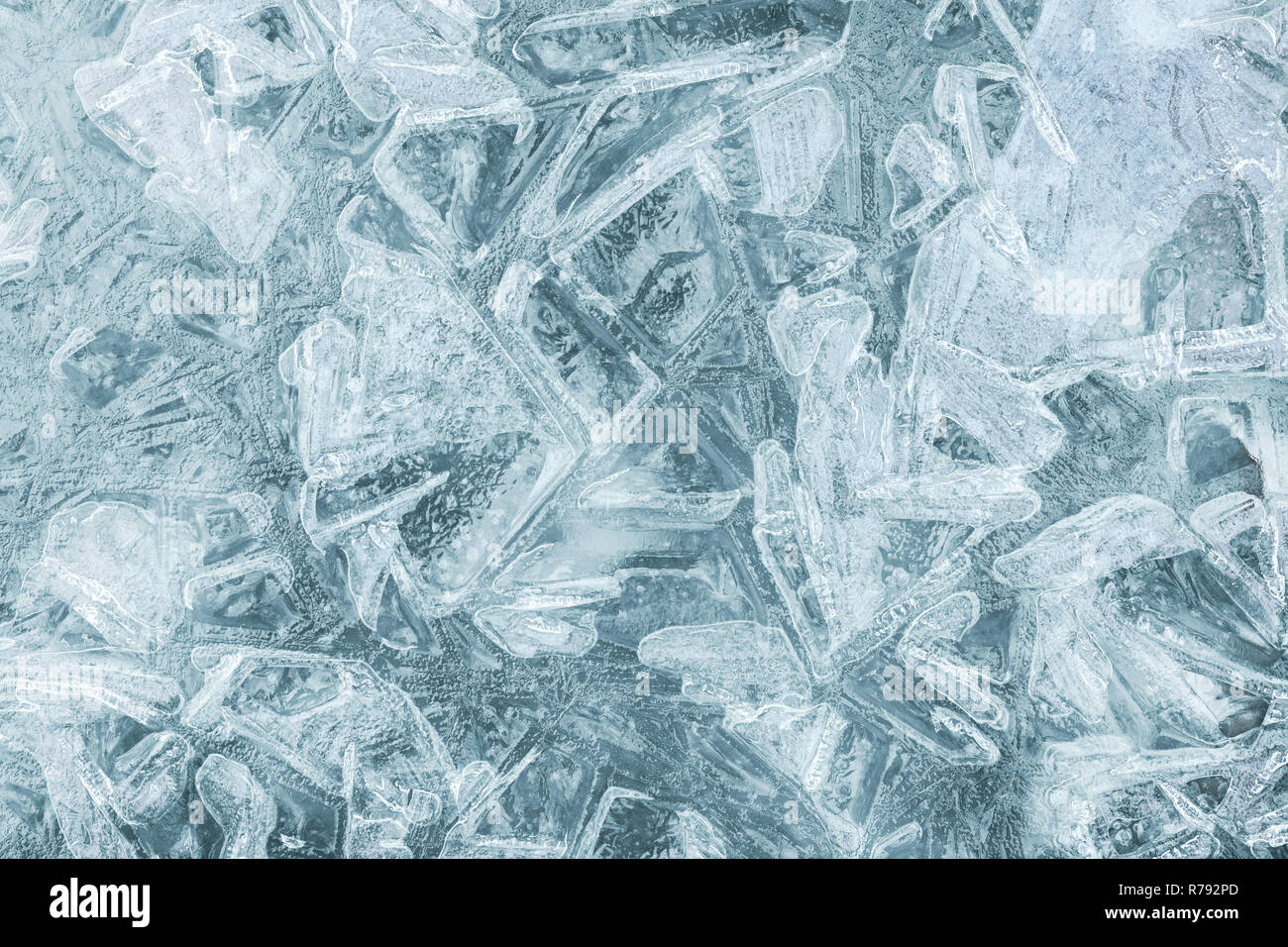 Frozen ice patterns, macro view. Winter textured background Stock Photo ...