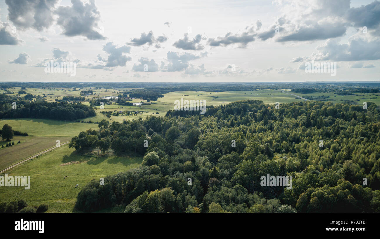 Sky forest fields aerial view hi-res stock photography and images - Alamy