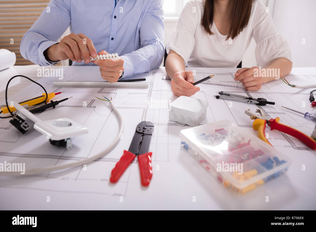 Electrician working desk hi-res stock photography and images - Alamy
