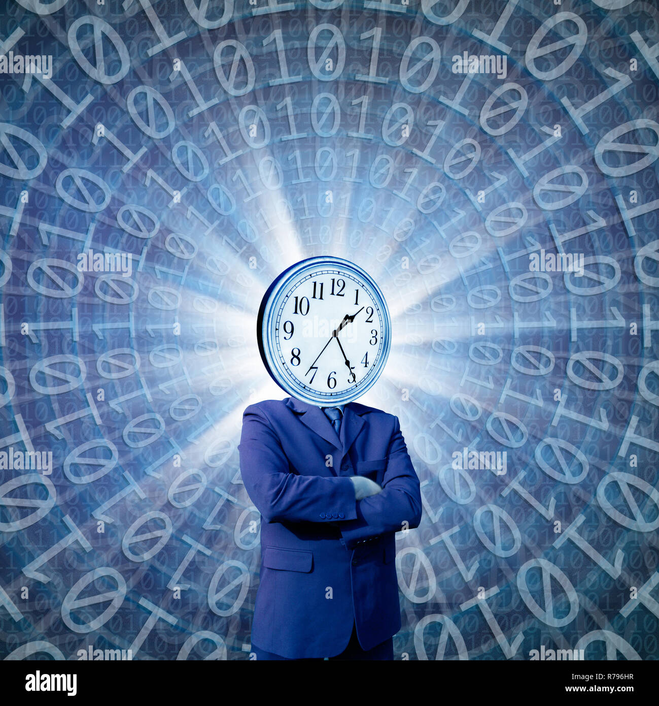 Binary code clock hi-res stock photography and images - Alamy