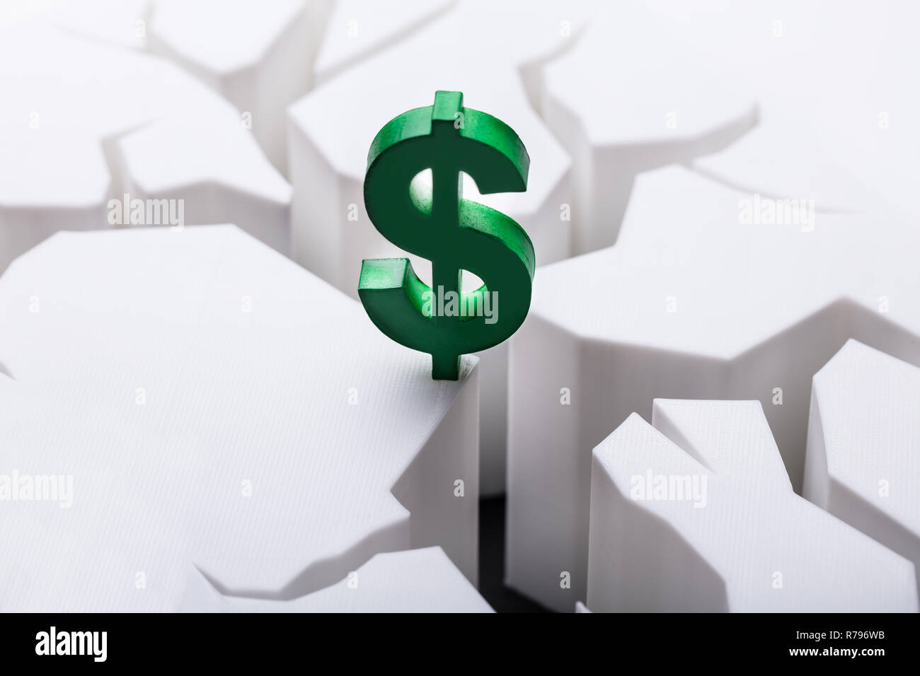 Dollar Currency Sign On Damaged White Surface Stock Photo - Alamy