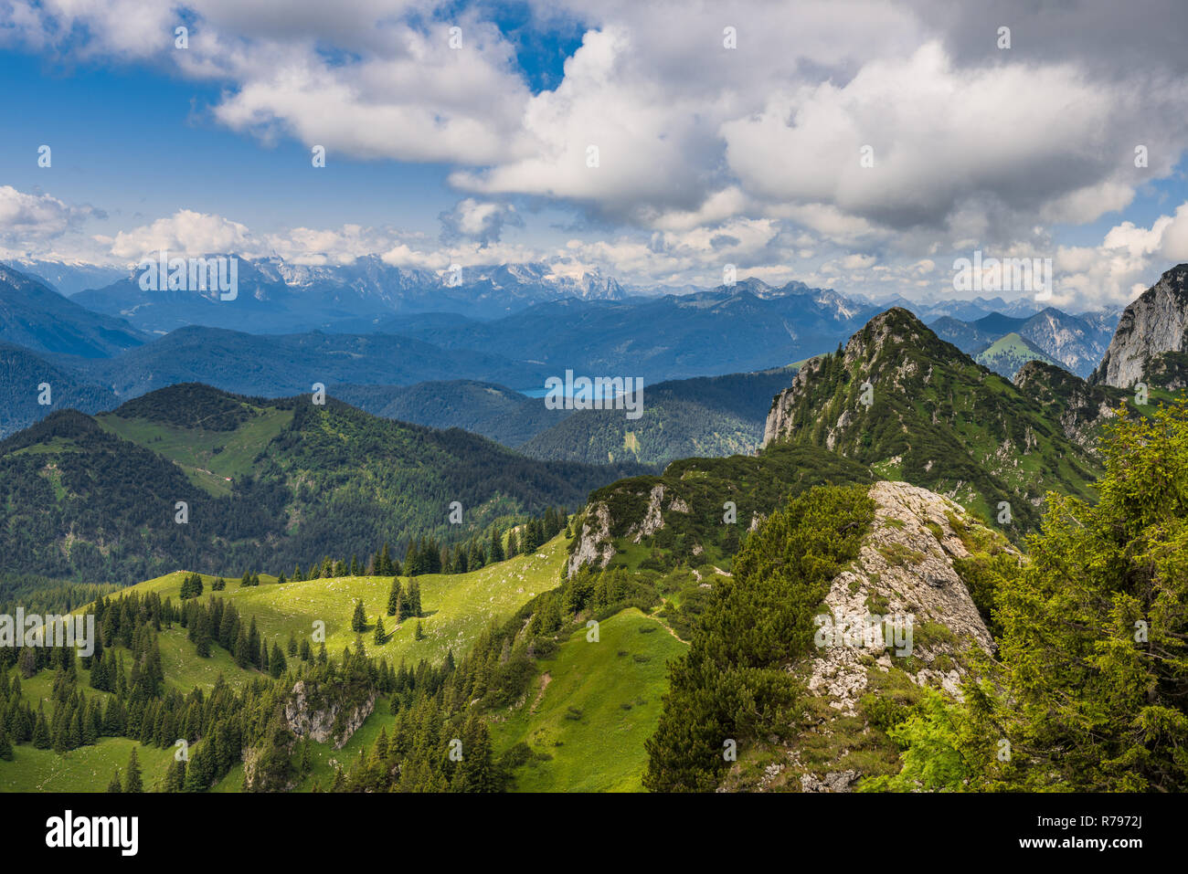 hiking at the brauneck Stock Photo - Alamy