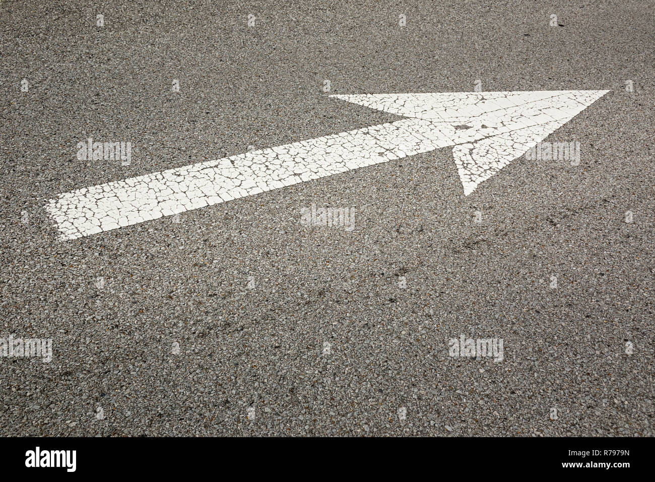arrow sign on the road Stock Photo - Alamy