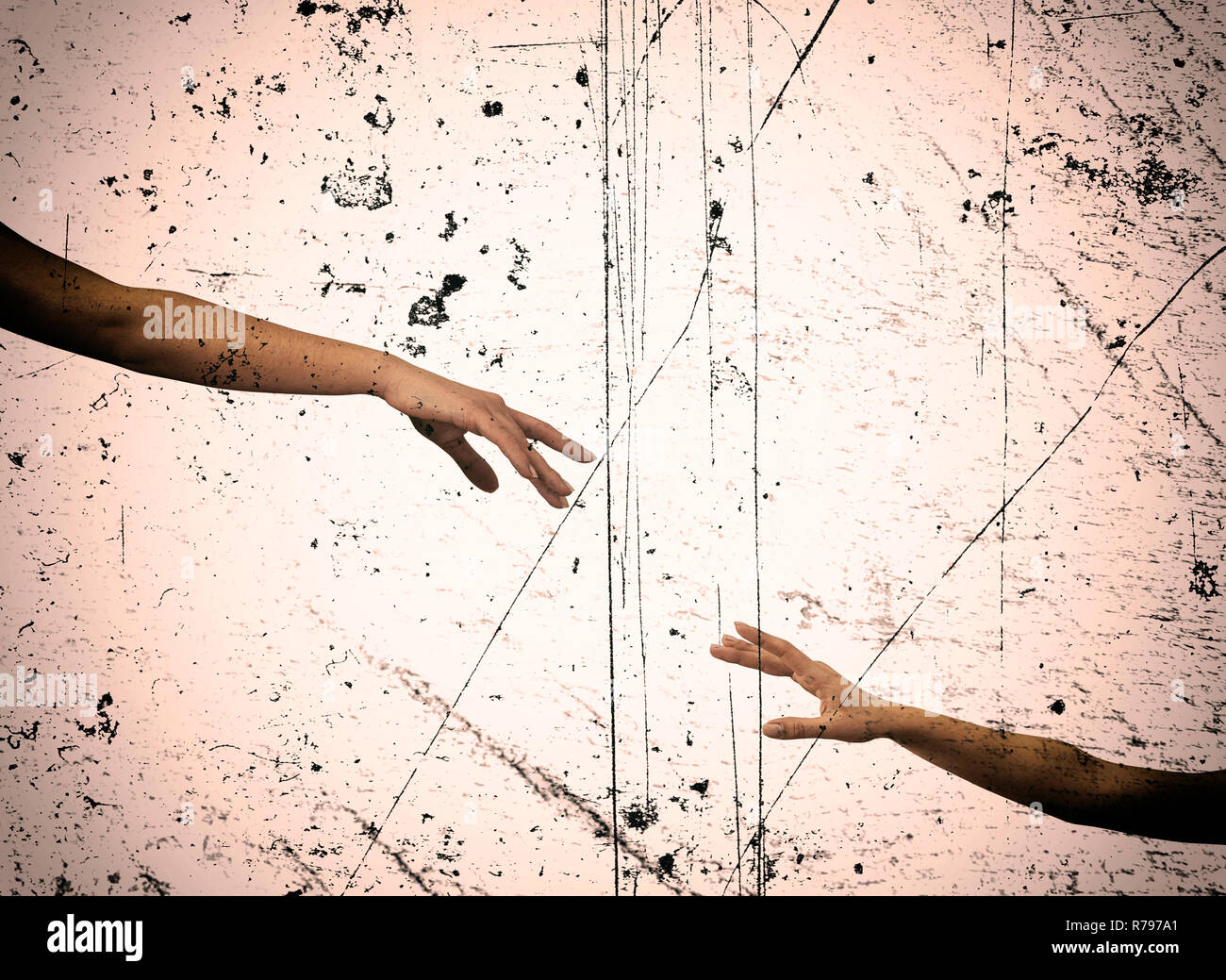 hands reaching each other Stock Photo - Alamy