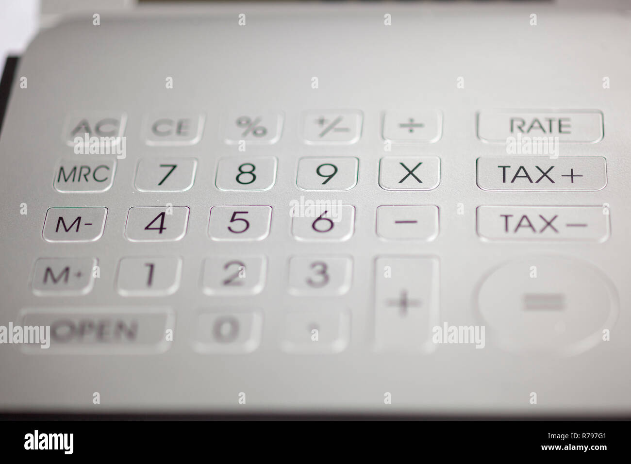Calculator pad with numbers Stock Photo - Alamy
