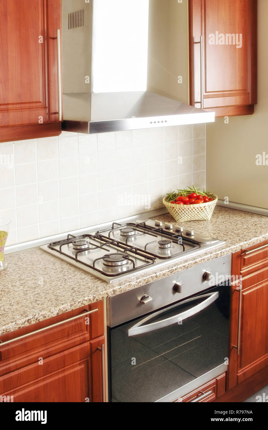 stove and oven in domestic kitchen Stock Photo - Alamy