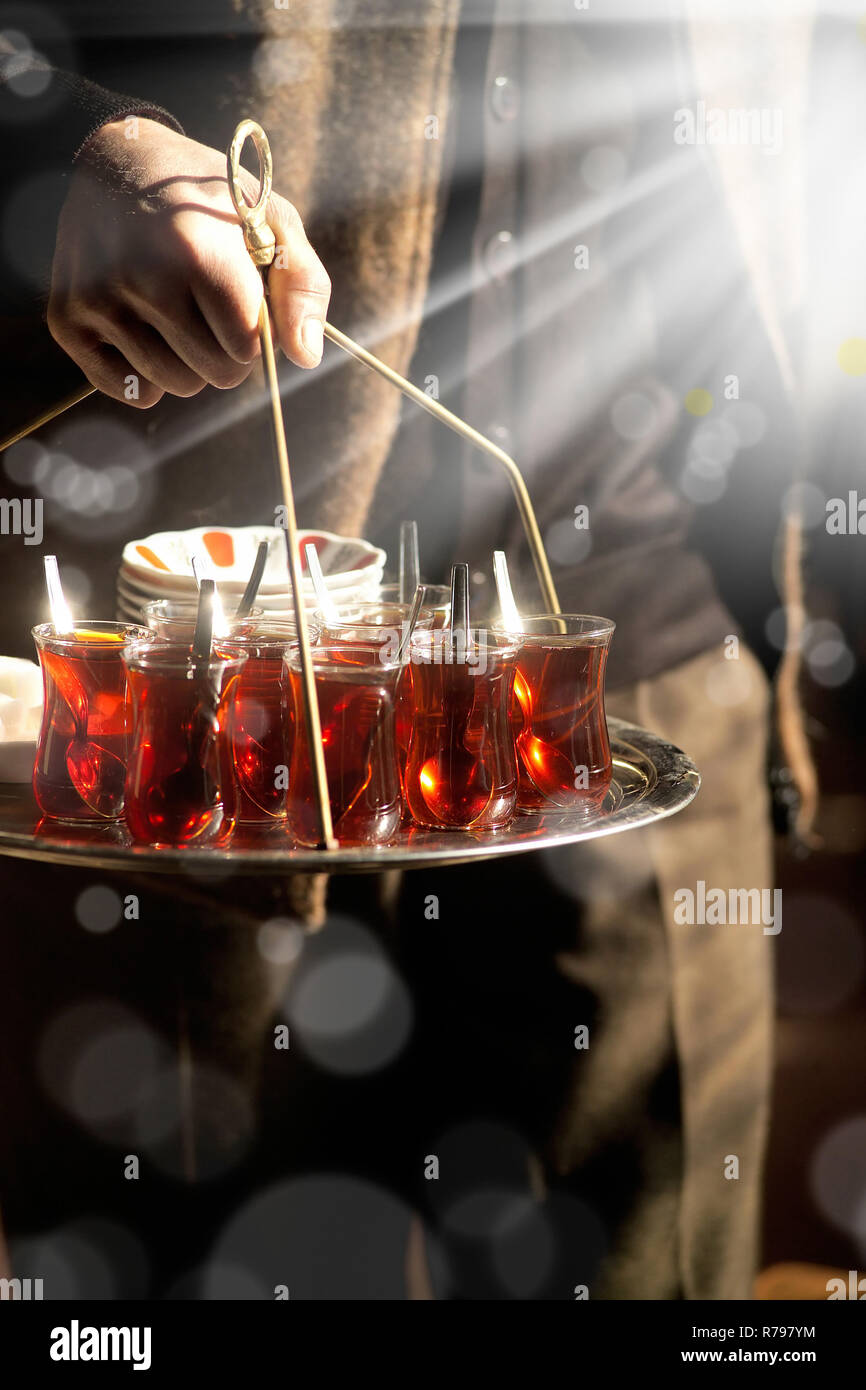 full tea tray Stock Photo - Alamy