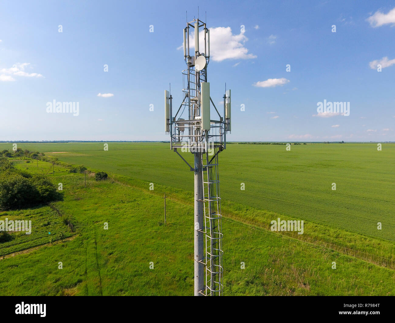 Cellular tower. Equipment for relaying cellular and mobile signal Stock ...