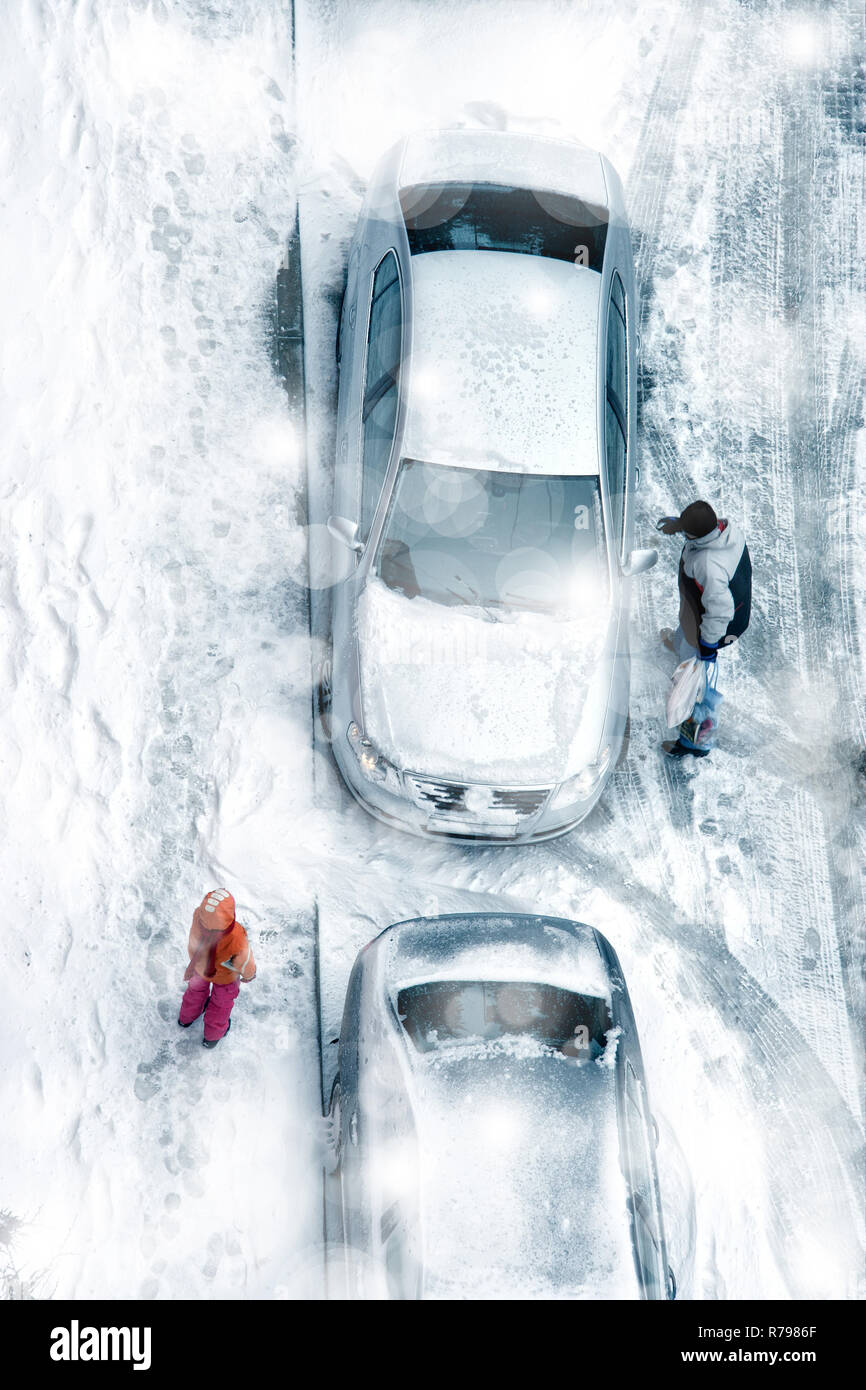 snow covered street Stock Photo - Alamy