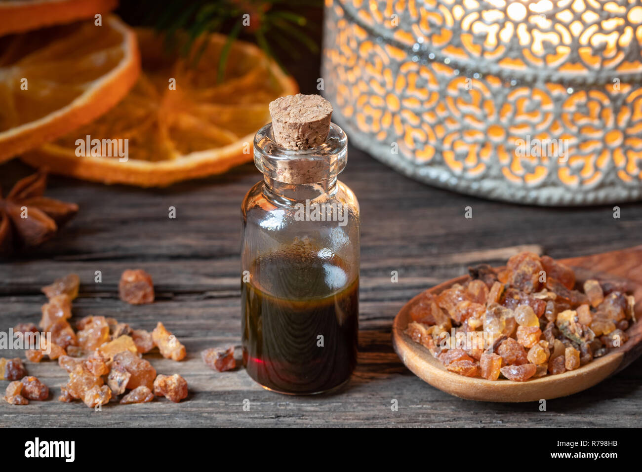 Myrrh essential oil and resin Stock Photo - Alamy