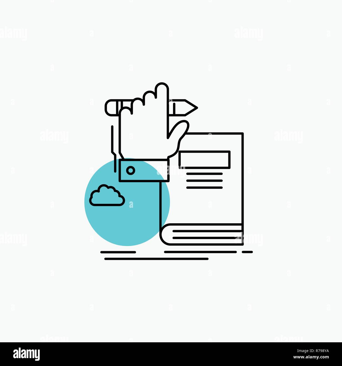 education, knowledge, learning, progress, growth Line Icon Stock Vector ...