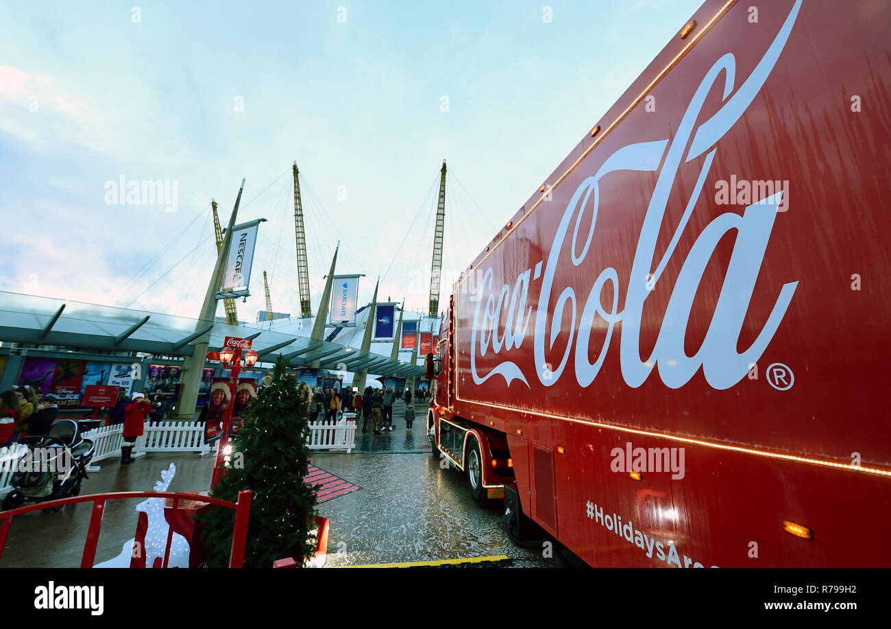 A general view of Coca-Cola truck outside the Arena at the start of day ...