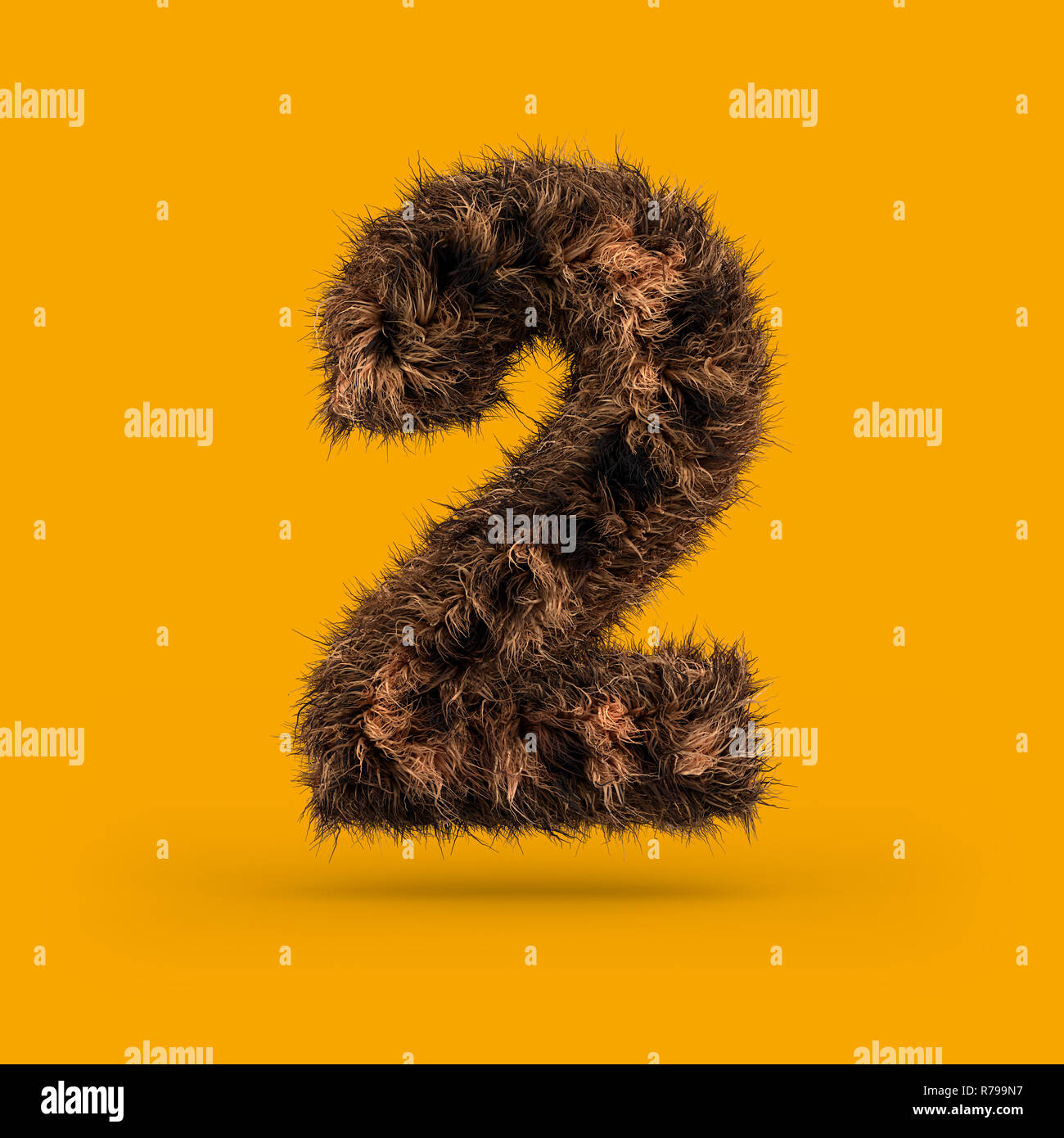 Uppercase fluffy and furry font made of fur texture for poster printing ...