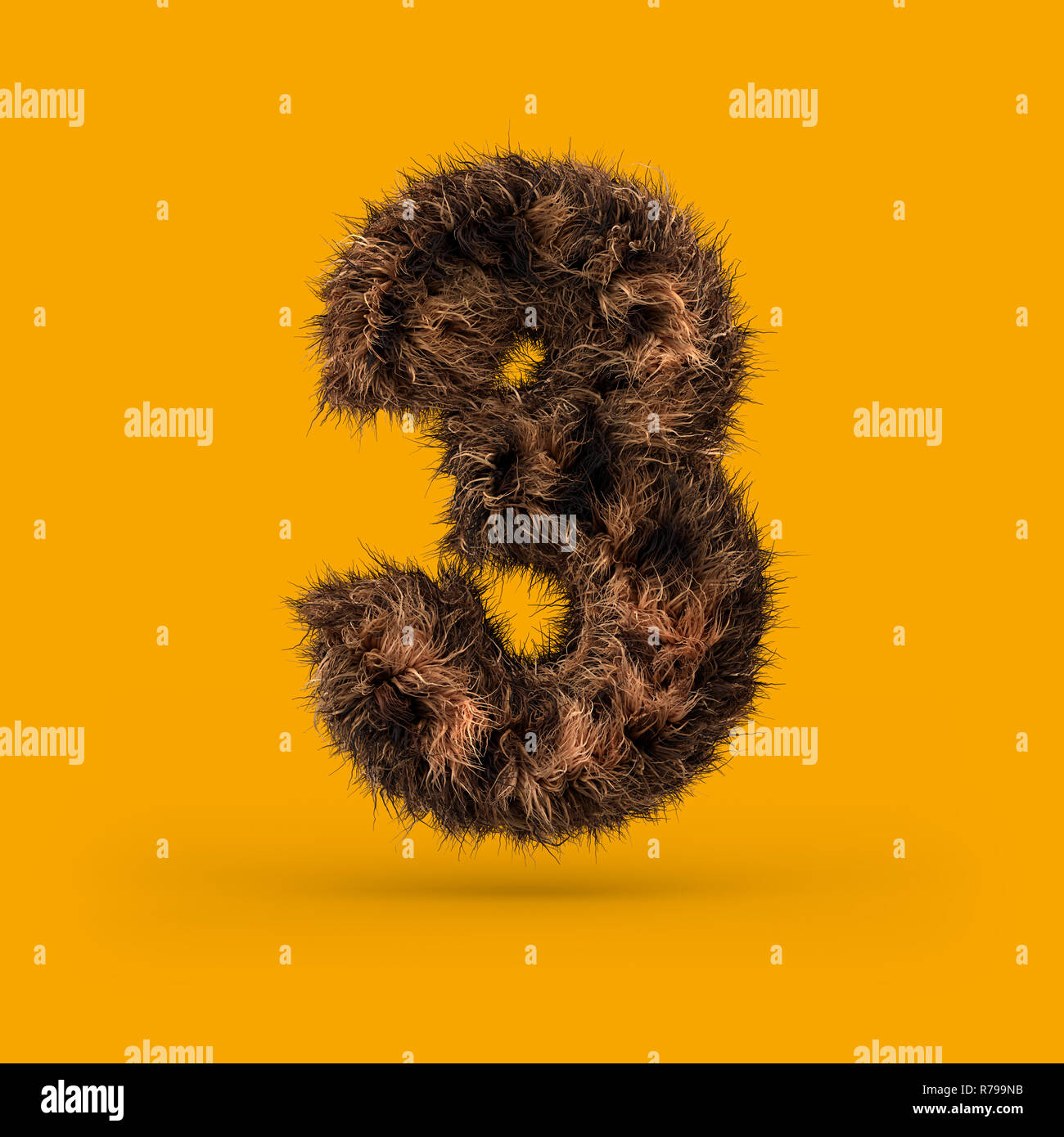 Uppercase fluffy and furry font made of fur texture for poster printing ...