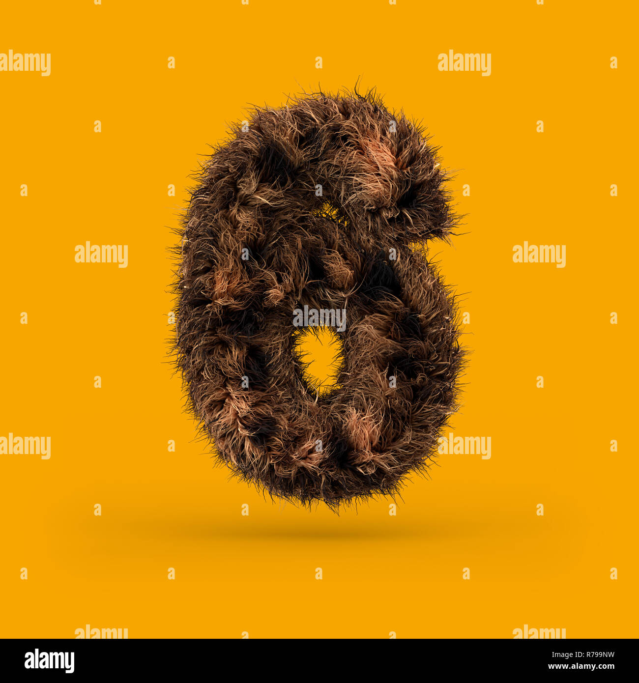 Uppercase fluffy and furry font made of fur texture for poster printing ...