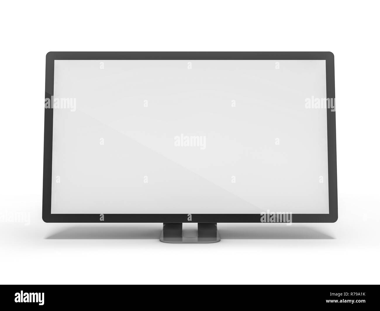 Monitor mockup. Design empty white template. 3D rendering Stock Photo ...