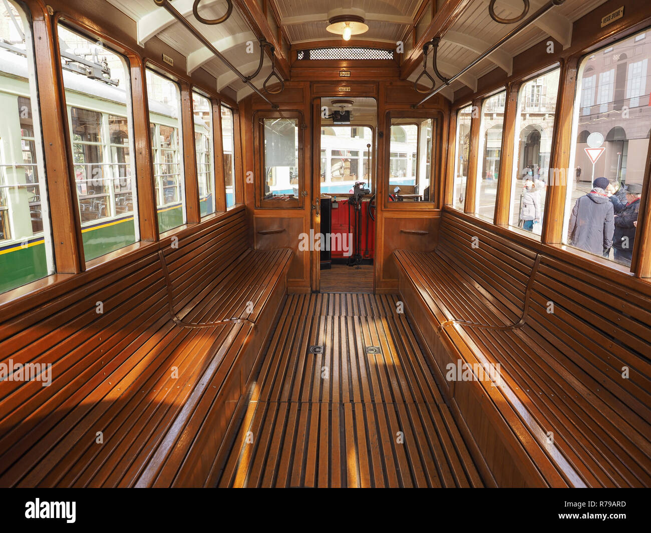 TURIN, ITALY - CIRCA DECEMBER 2018: Vintage 502 tram at Trolley ...