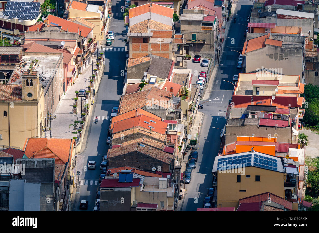 small town.high view Stock Photo - Alamy