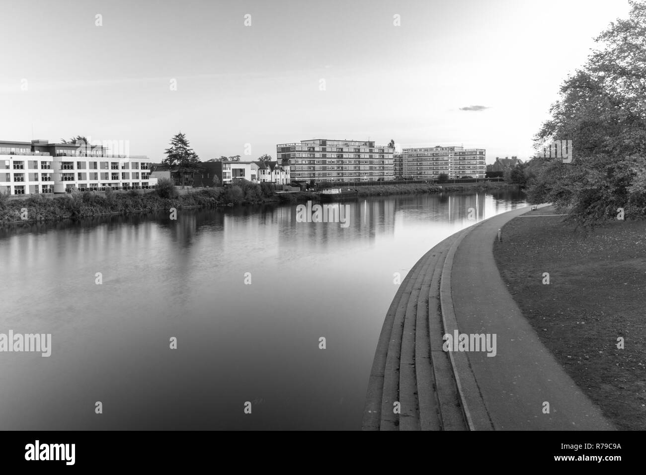 Victoria embankment nottinghamshire Black and White Stock Photos ...
