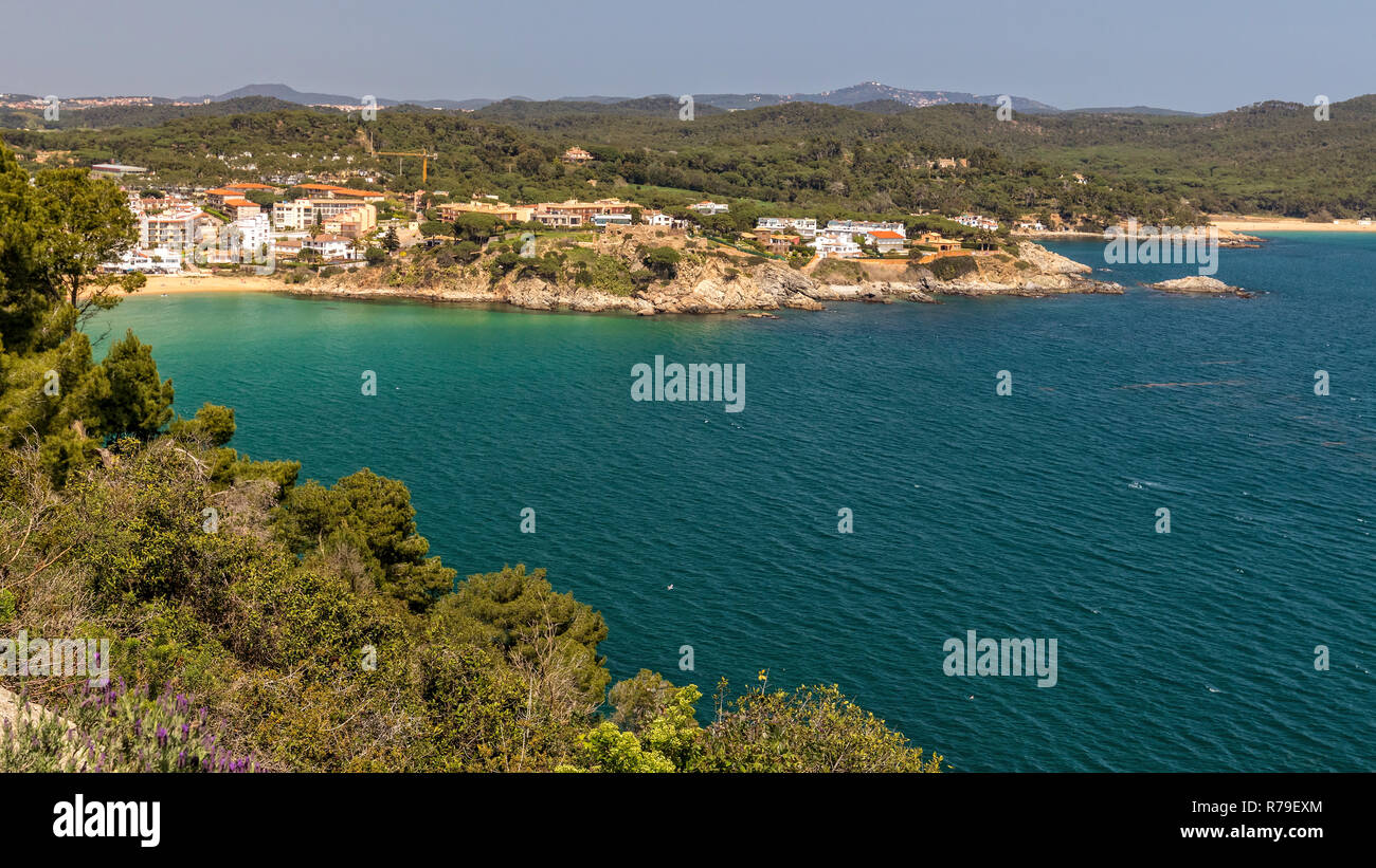 Beautiful bay in Costa Brava, village La Fosca in Spain Stock Photo - Alamy