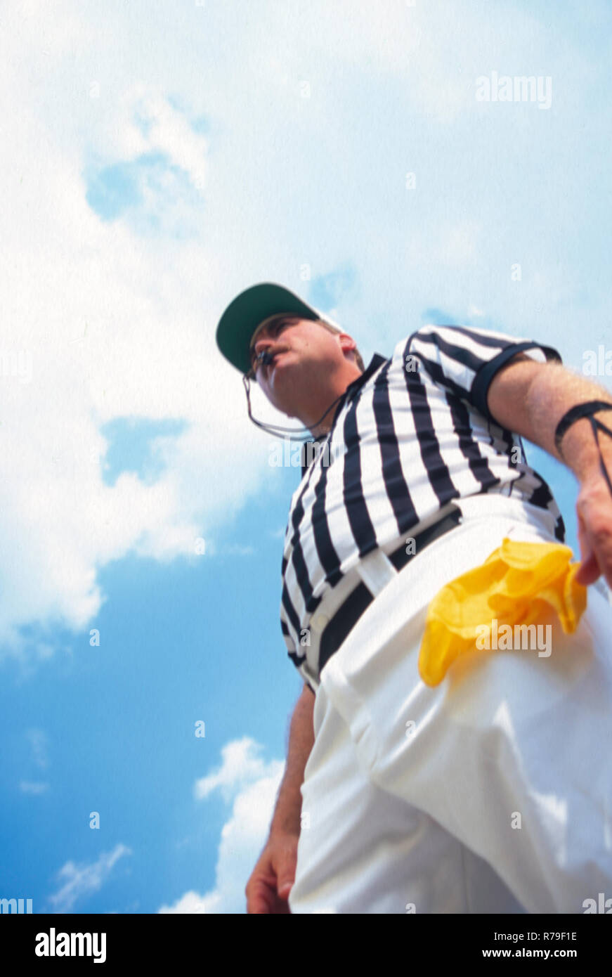 American Football Referee throwing a Penalty Flag , USA Stock Photo - Alamy