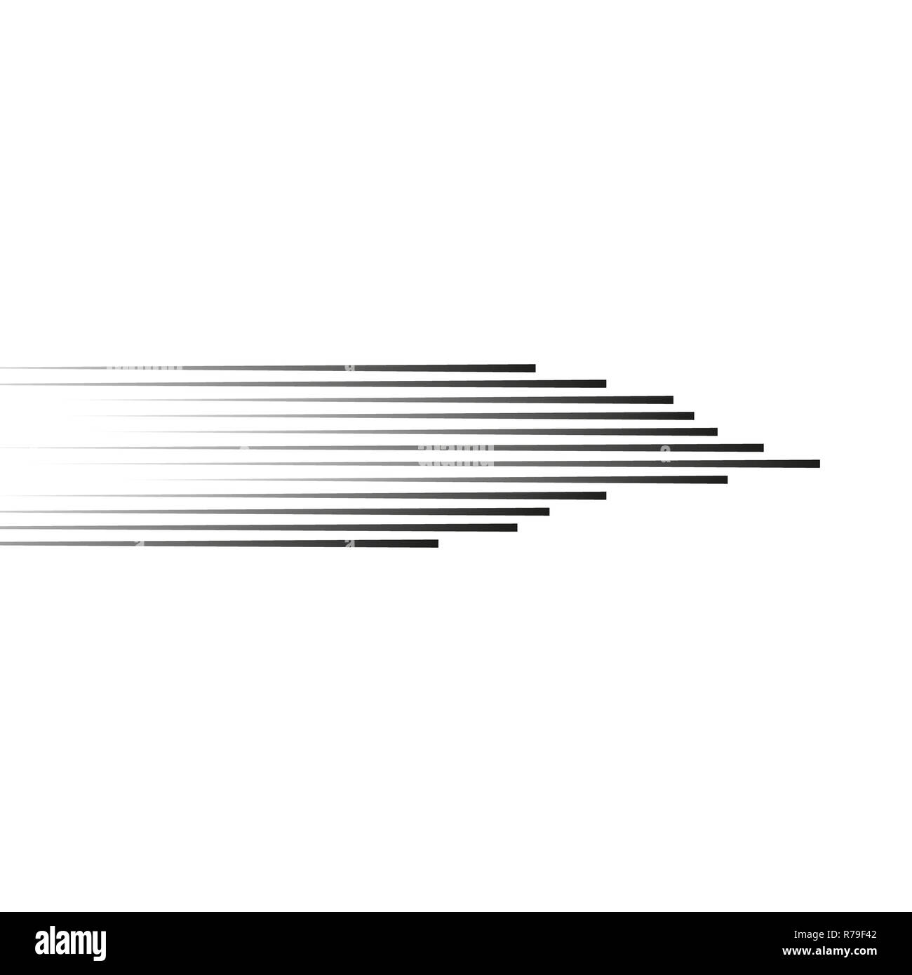 Set speed lines isolated set. Motion effect for your design. Black ...