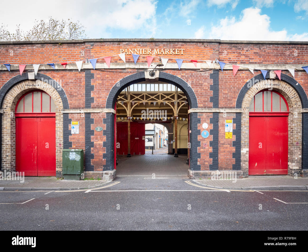 The arches and old market place building in Barnstaple Devon UK now ...