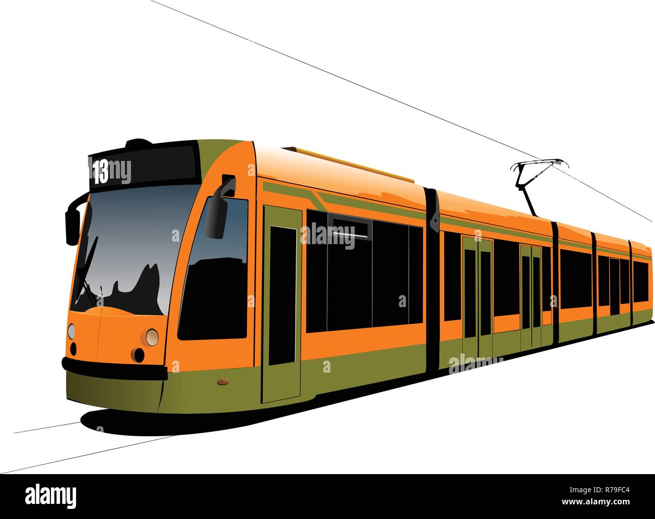 Tram Vector Vectors High Resolution Stock Photography and Images - Alamy