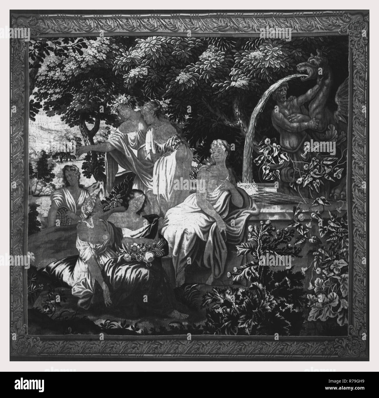 Eurydice, while fleeing from Aristaeus, is killed by snake Stock Photo ...